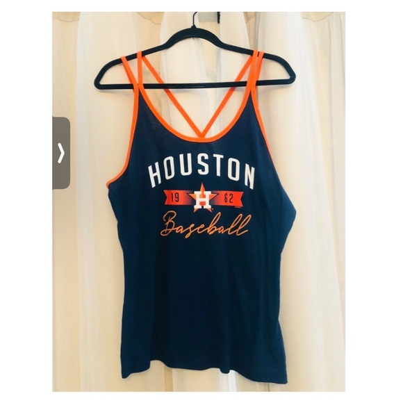 Tops | Nwt Houston Astros Shirt Womens Size Blueorange Tank Top ...